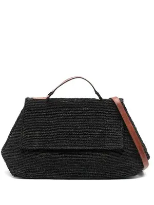 IBELIV Lahady Raffia Tote Bag - Black