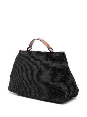 IBELIV Lahady Raffia Tote Bag - Black