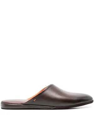 Santoni Leather Slippers