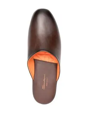 Santoni Leather Slippers