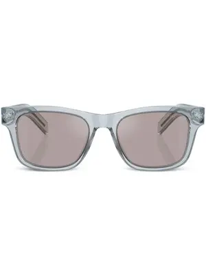 Prada Prada Eyewear Logo-Engraved Square-Frame Sunglasses Blue
