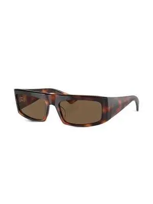 Oliver Spencer 1979c Rectangle-frame Sunglasses - Brown