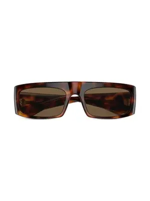 Oliver Spencer 1979c Rectangle-frame Sunglasses - Brown