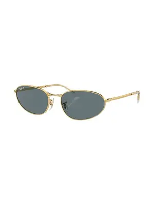 Ray-ban Oval-frame Sunglasses - Gold