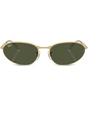 Ray-ban Oval-frame Sunglasses - Gold