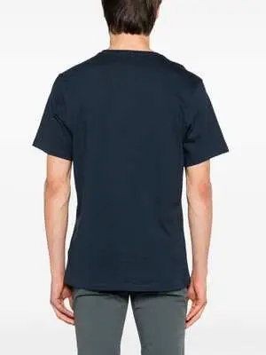 Barbour Logo-embroidered Cotton T-shirt - Blue