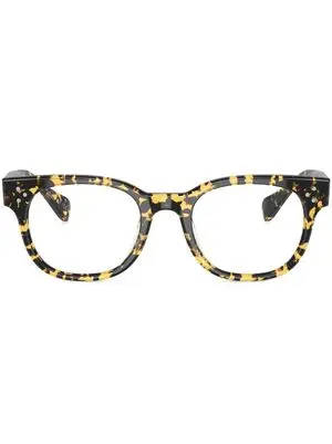 Oliver Spencer Afton Square-frame Glasses - Brown