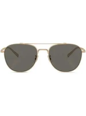 Oliver Spencer Rivetti Pilot Sunglasses - Gold