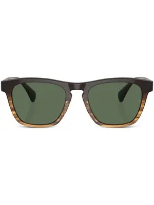 Oliver Spencer R-3 Wayfarer Sunglasses - Brown