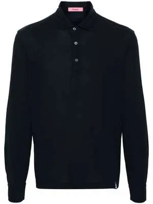 DRUMOHR Spread-collar Cotton Polo Shirt - Blue