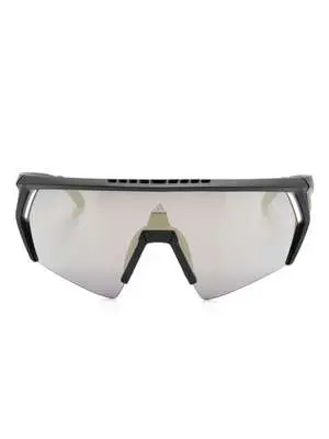 Adidas Cmpt Aero Shield-frame Sunglasses - Black