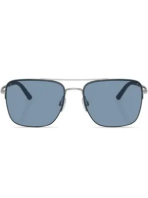 Oliver Spencer R-2 Square Sunglasses - Silver