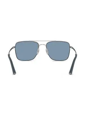 Oliver Spencer R-2 Square Sunglasses - Silver