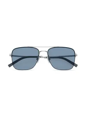 Oliver Spencer R-2 Square Sunglasses - Silver