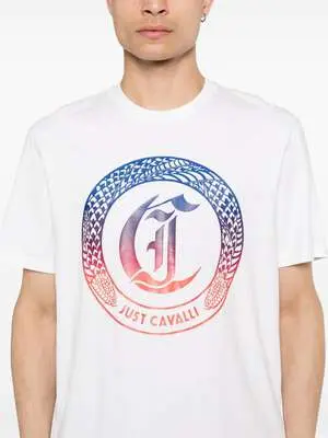 Just Cavalli Logo-print Cotton T-shirt - White