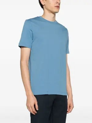 BOSS Raised-logo Cotton T-shirt - Blue