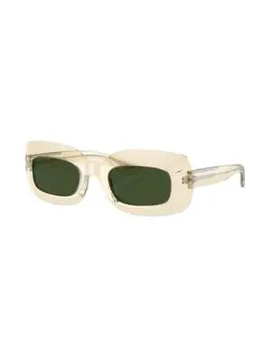 Oliver Spencer 1966c Rectangle-frame Sunglasses - Neutrals