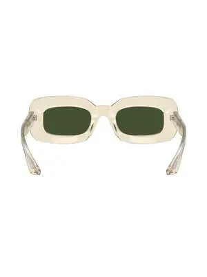Oliver Spencer 1966c Rectangle-frame Sunglasses - Neutrals