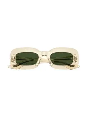 Oliver Spencer 1966c Rectangle-frame Sunglasses - Neutrals