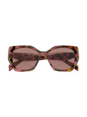 Prada Pr 19zs Oversize Frame Sunglasses - Brown