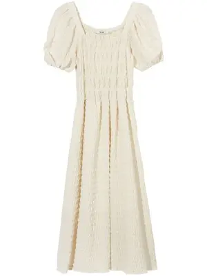 B+AB Smocked Midi Dress