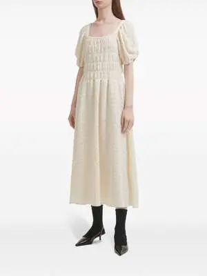 B+AB Smocked Midi Dress