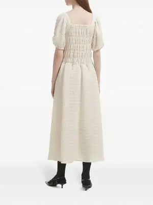 B+AB Smocked Midi Dress