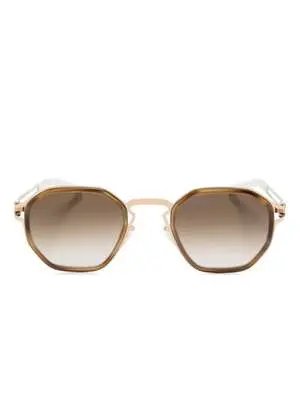 Mykita Gia Geometric-frame Sunglasses - Brown