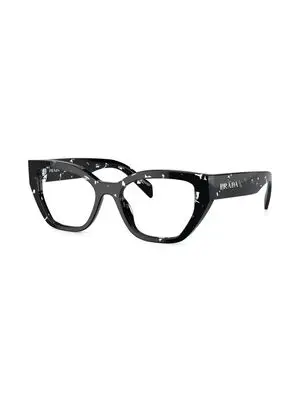 Prada Geometric Glasses - Black