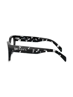 Prada Geometric Glasses - Black