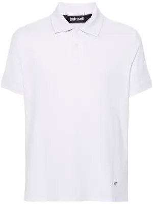 Just Cavalli Piqué-weave Polo Shirt - White