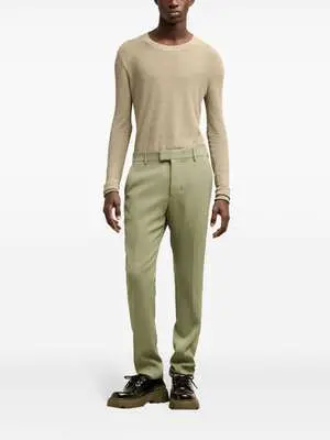 AMI Paris Tailored Virgin Wool Trousers - Green