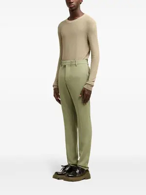 AMI Paris Tailored Virgin Wool Trousers - Green