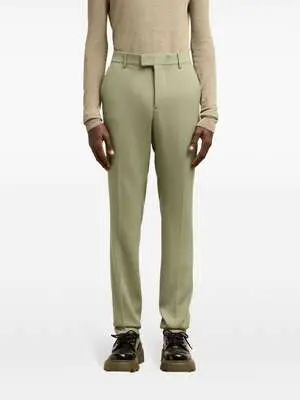 AMI Paris Tailored Virgin Wool Trousers - Green