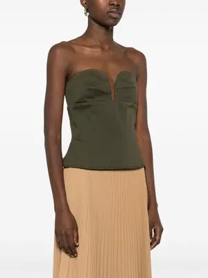 Max Mara Cacao Bustier Top