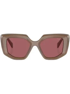 Prada Pr 14zs Oversized Sunglasses - Brown
