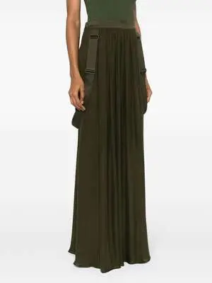 Max Mara Jedy Silk Maxi Skirt - Green