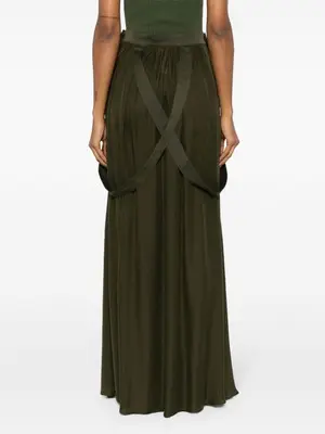 Max Mara Jedy Silk Maxi Skirt - Green