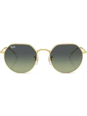 Ray-ban Jack Round-frame Sunglasses - Gold