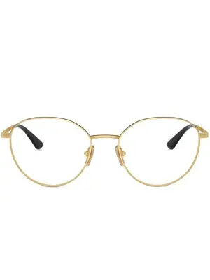 VOGUE EYEWEAR Logo-engraved Round-frame Glasses - Gold