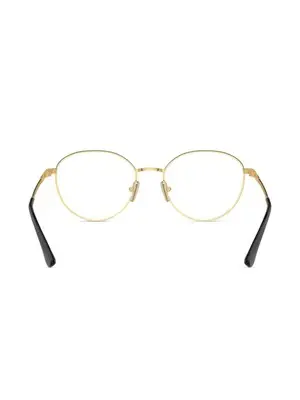 VOGUE EYEWEAR Logo-engraved Round-frame Glasses - Gold