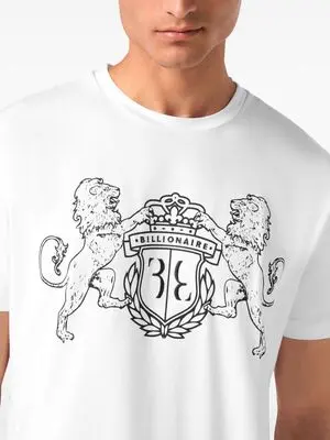 BILLIONAIRE Logo-embroidered Cotton T-shirt