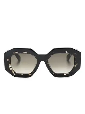 Philipp Plein Geometric-frame Sunglasses - Black