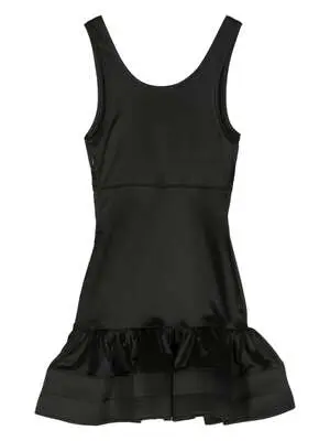 Patou Ruffled Satin Tank Dress