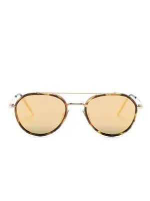 Thom Browne Pilot-frame Sunglasses - Gold