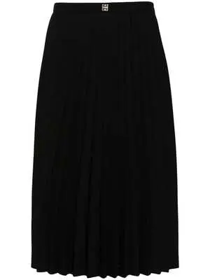 Givenchy 4g-plaque Pleated Midi Skirt