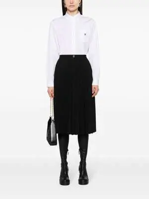 Givenchy 4g-plaque Pleated Midi Skirt