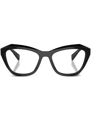 Prada Geometric Frame Eyeglasses - Black