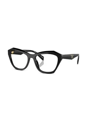 Prada Geometric Frame Eyeglasses - Black