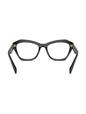 Prada Geometric Frame Eyeglasses - Black